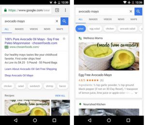 Google now shows recipe options on food searches - Netimperative
